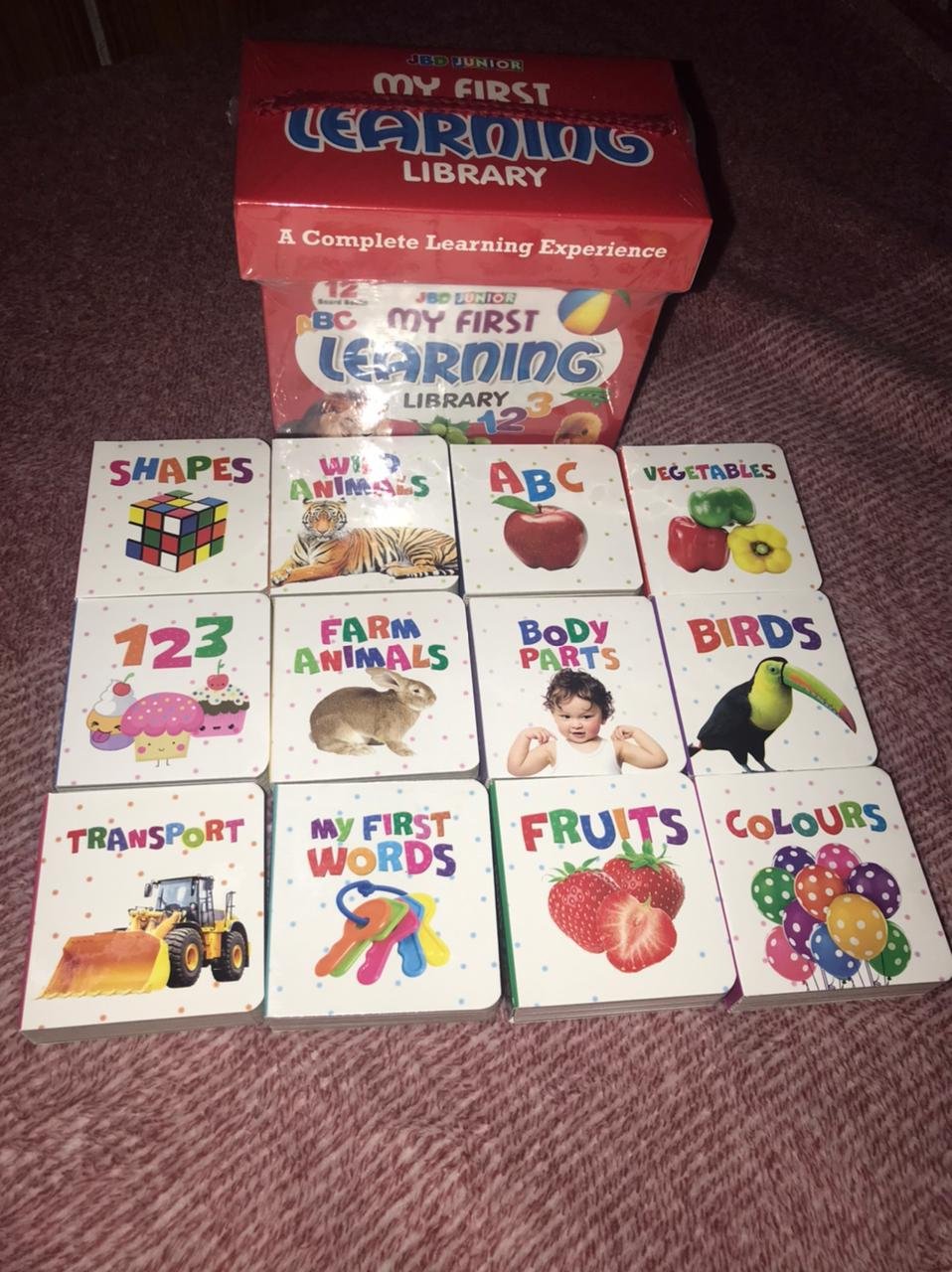 My first learning library 12 board books in gift box on discounted Price